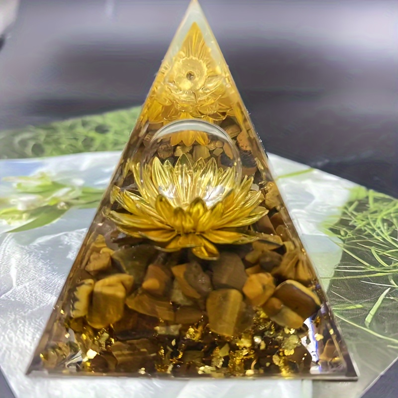 1 Stk Tiger Eye Lotus Orgone Pyramid Crystal Protection - Temu Denmark