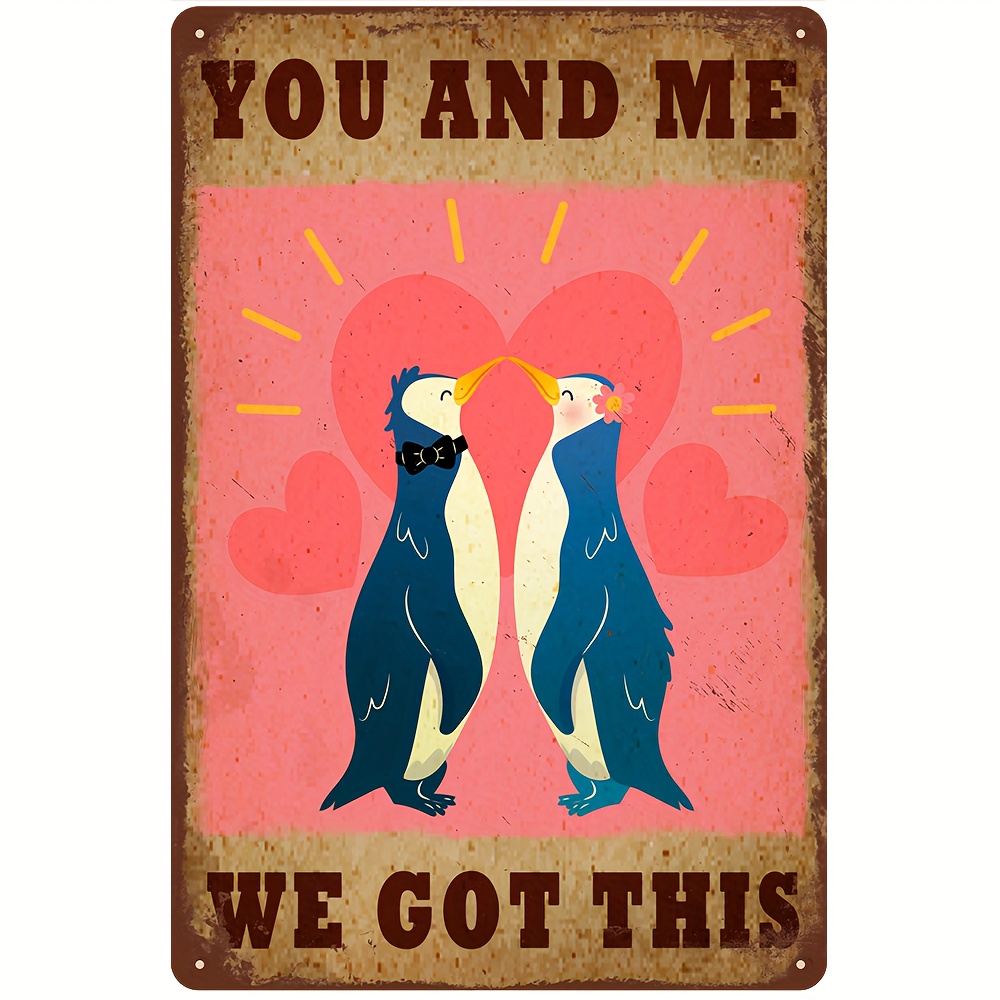 Vintage Aluminum Signage Funny Penguin Got Metal Aluminum - Temu United ...