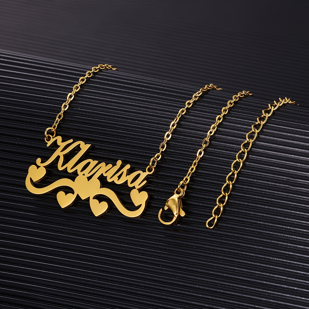 Personalized 18k Plated 304 Stainless Steel Name Pendant - Temu United ...