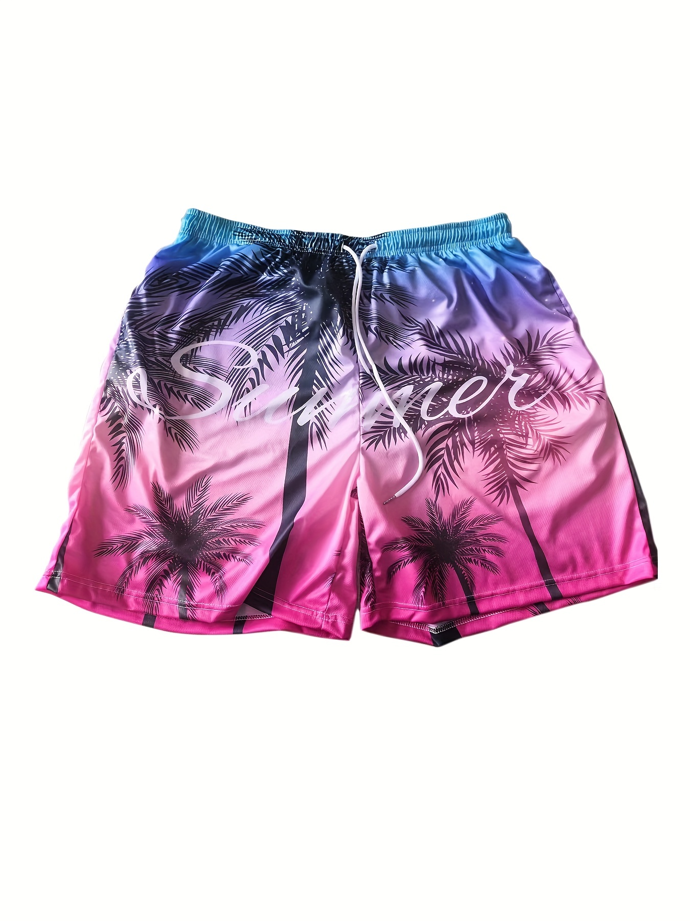 Coconut Tree Summer Print Beach Shorts Quick Drying Temu Netherlands