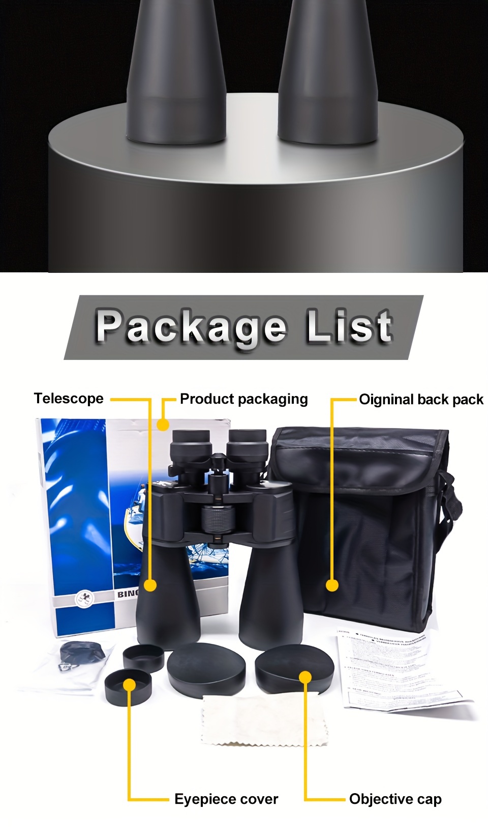 줌 및 고화질 배율 60mm 조리개 10배 이상의 연속 줌 및 15mm 출구 동공 거리를 갖춘 10 380x Temu