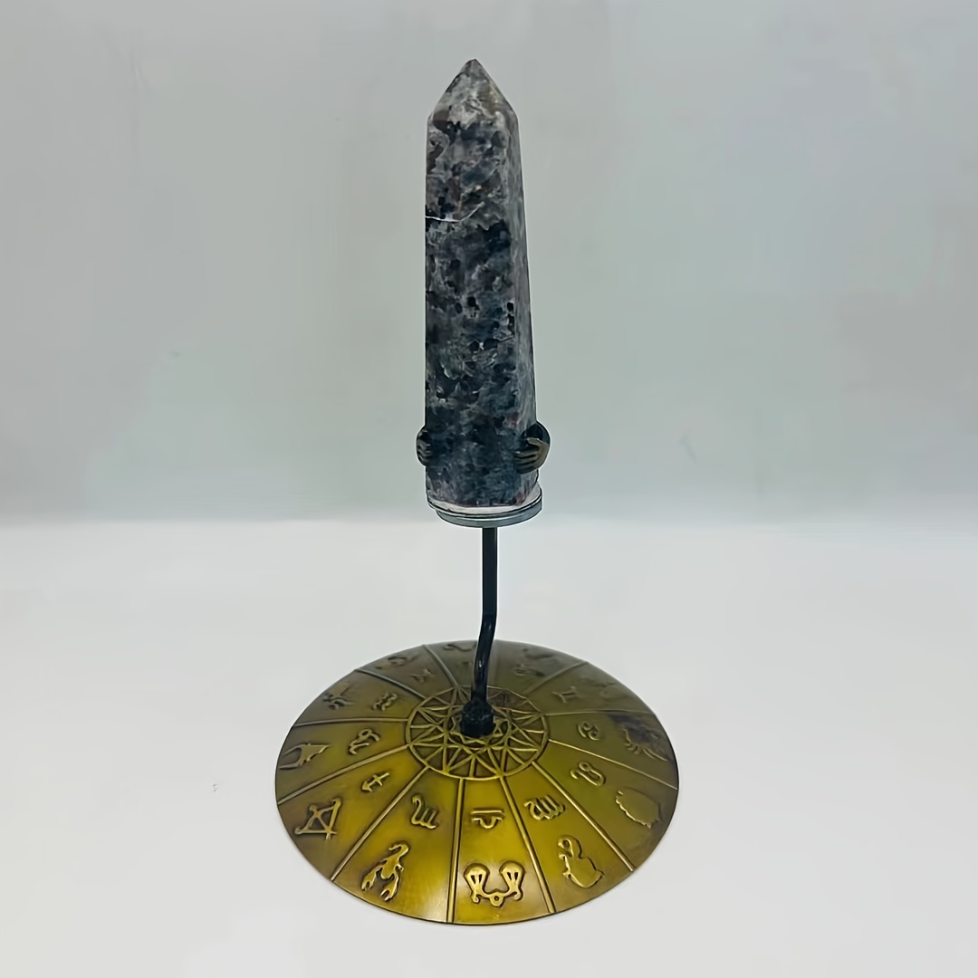 Zodiac Pattern Base Metal Bracket Diy Holder Crystal Stand - Temu ...