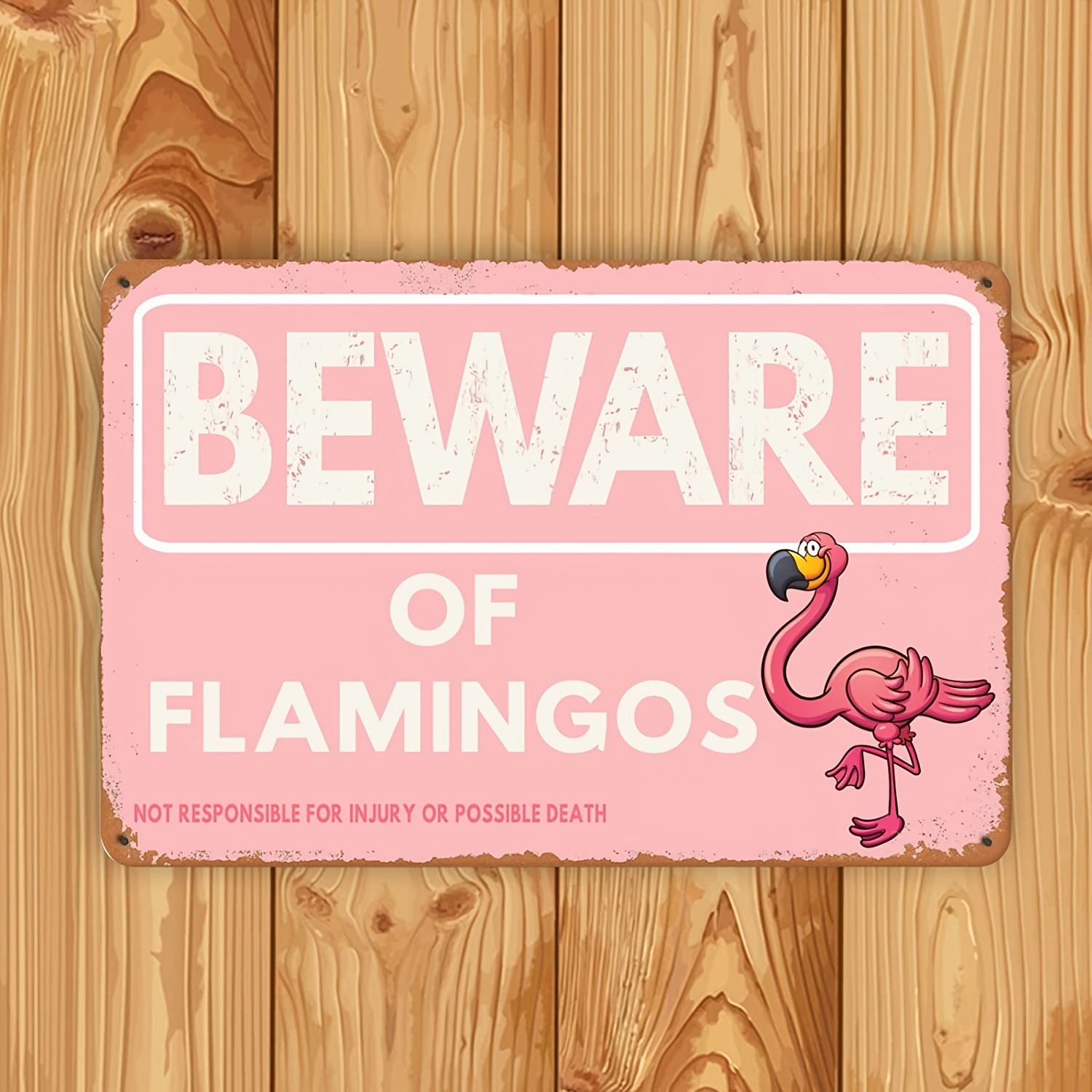 Flamingo Metal Signs Vintage Wall Kitchen Bar - Temu