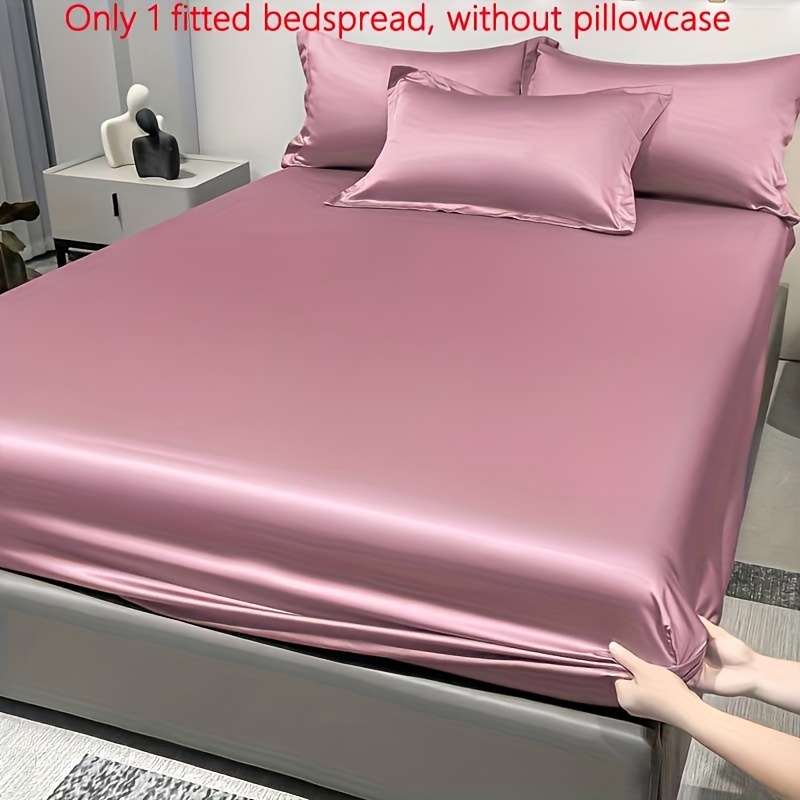 Satin Dark Fitted Sheet (without Pillowcase) Soft - Temu Australia