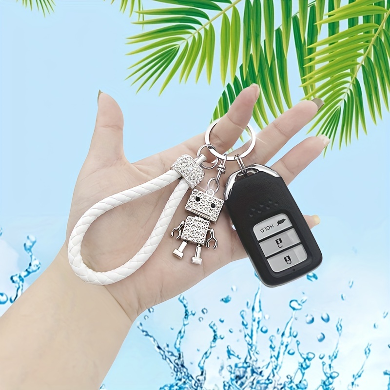Cute Shake Rabbit Space Robot Car Keychain Pendant Men Women - Temu ...