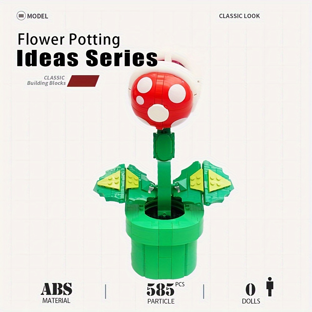 Classic Series Creative Flower Plant Assemble Building Blocks, Model ...