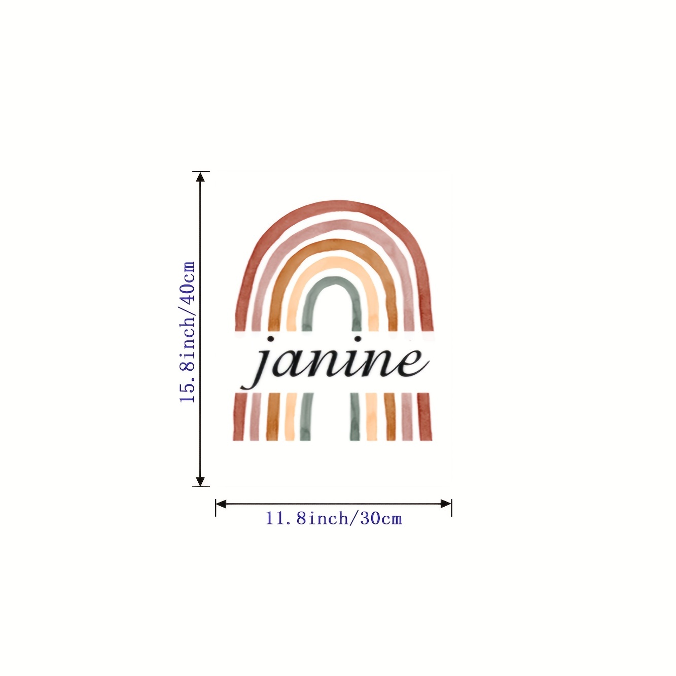 1pc Personalized Name Canvas Poster Wall Art Cartoon Rainbow Custom ...