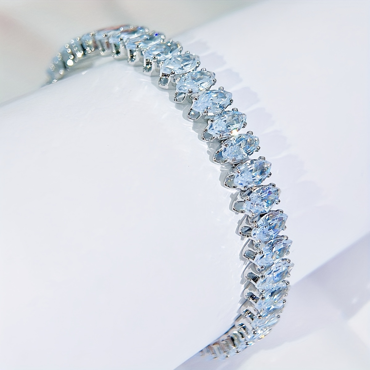 Beautiful Marquise Cut Zircon Adjustable Open Bangle Tennis - Temu ...