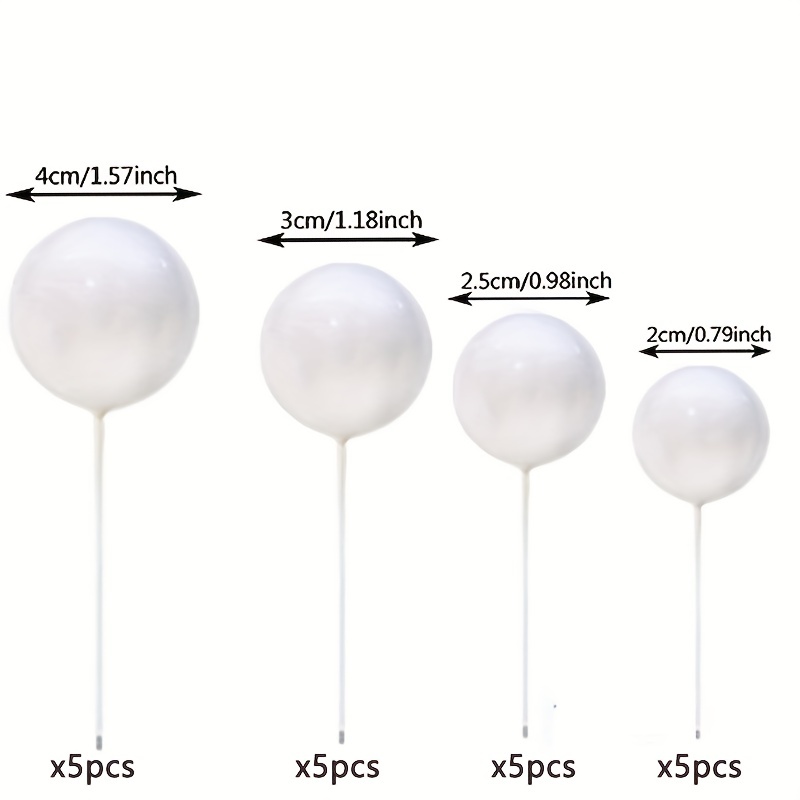 Balls Cake Topper Foam Pastel Cake Ball Topper Mini Balloon - Temu