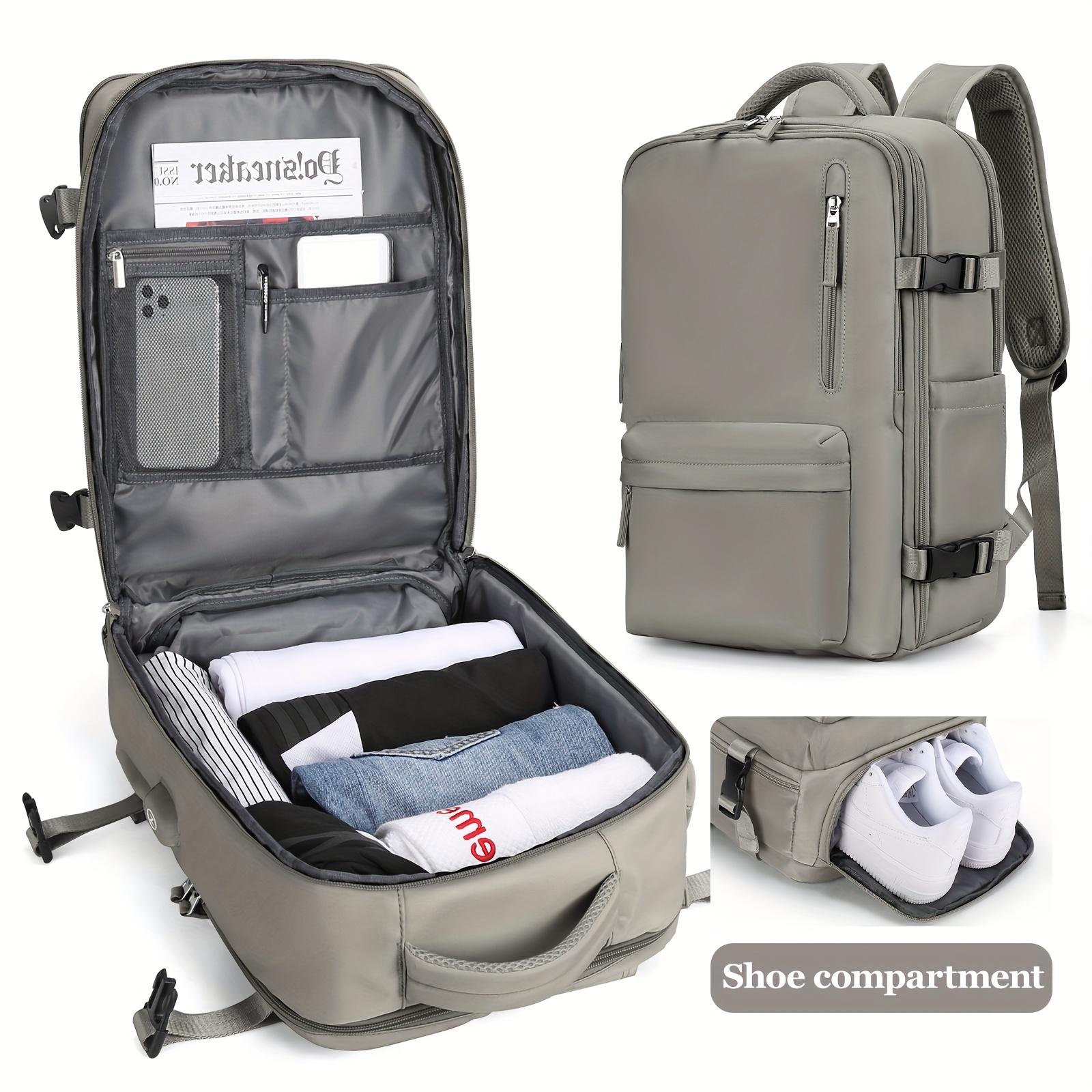 Trendy Large Capacity Travel Backpack Usb Charging Port - Temu Australia