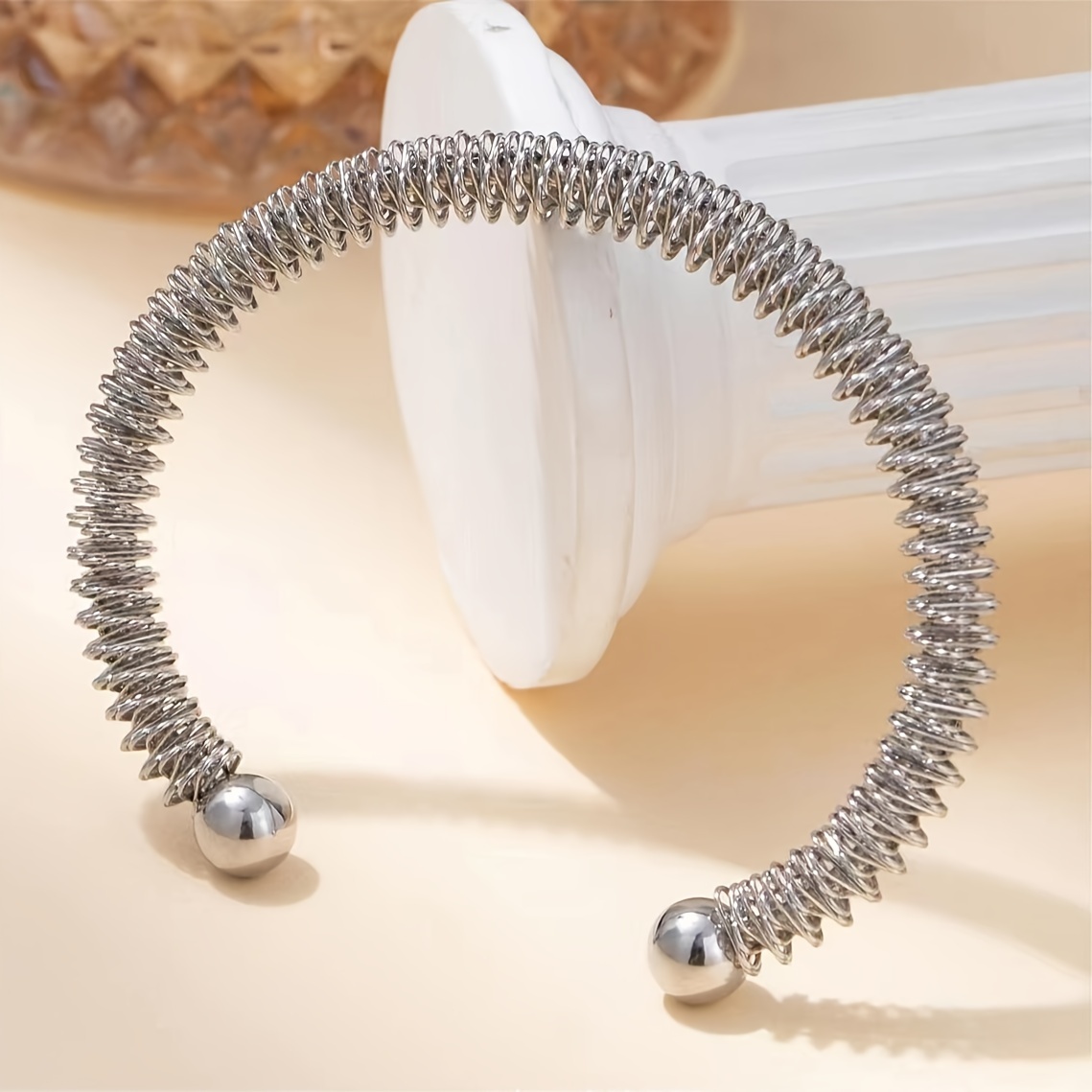 Spring Stainless Steel Hand Jewelry For Men Women Simple - Temu United ...