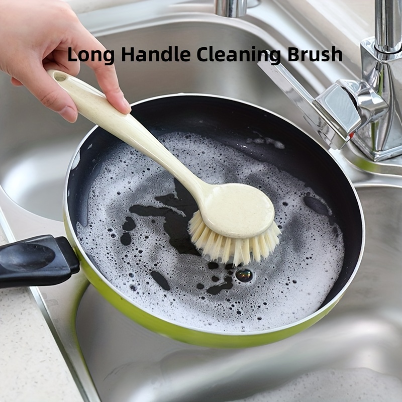 Plastic Long Handle Pot Washing Brush Sink Cooktop Cleaning - Temu ...