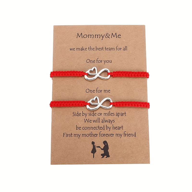 Love Heart Infinity Symbol Braided Bracelet Set Simple Style - Temu ...