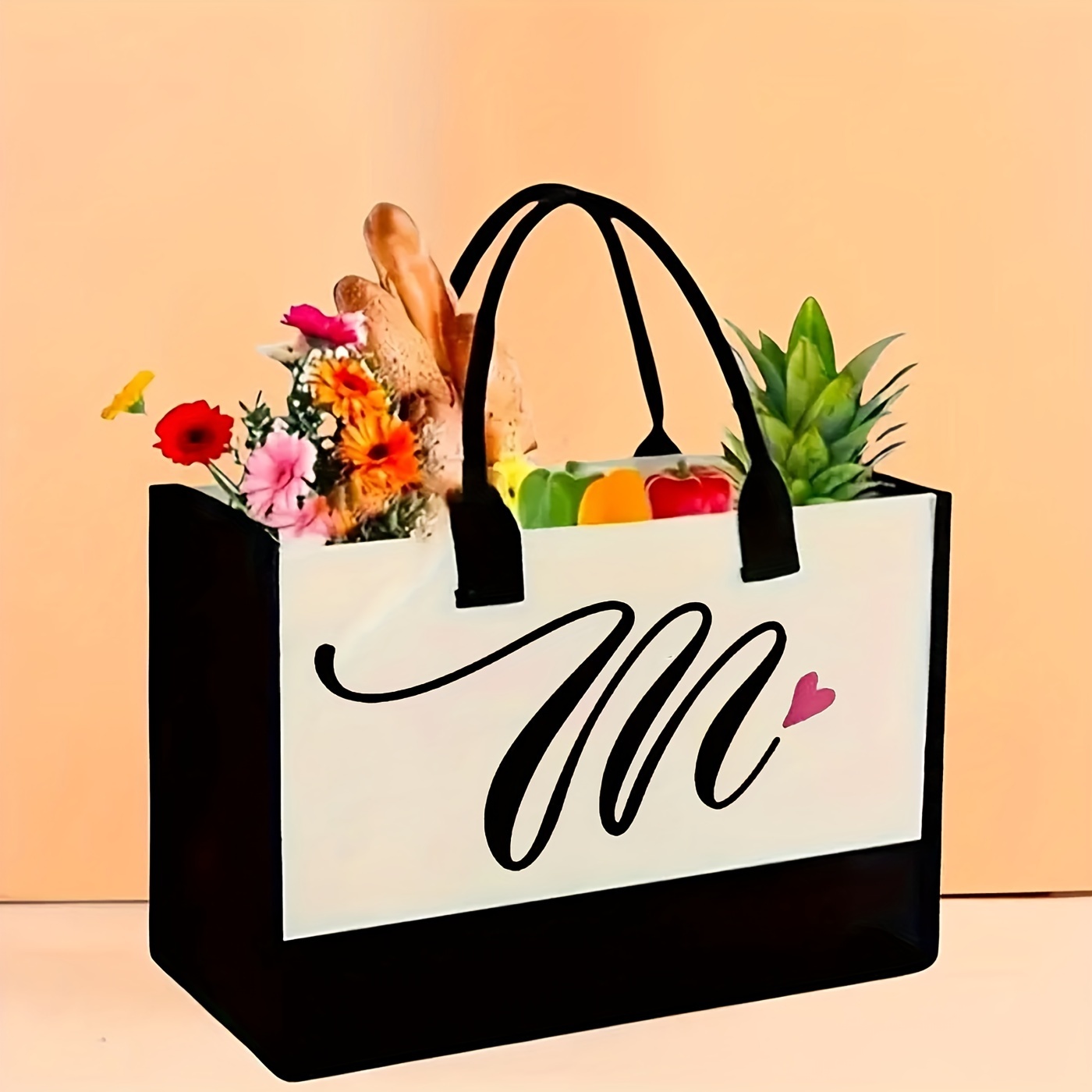 Fashion Letter Print Tote Bag Large Capacity Gift Bag - Temu United Kingdom