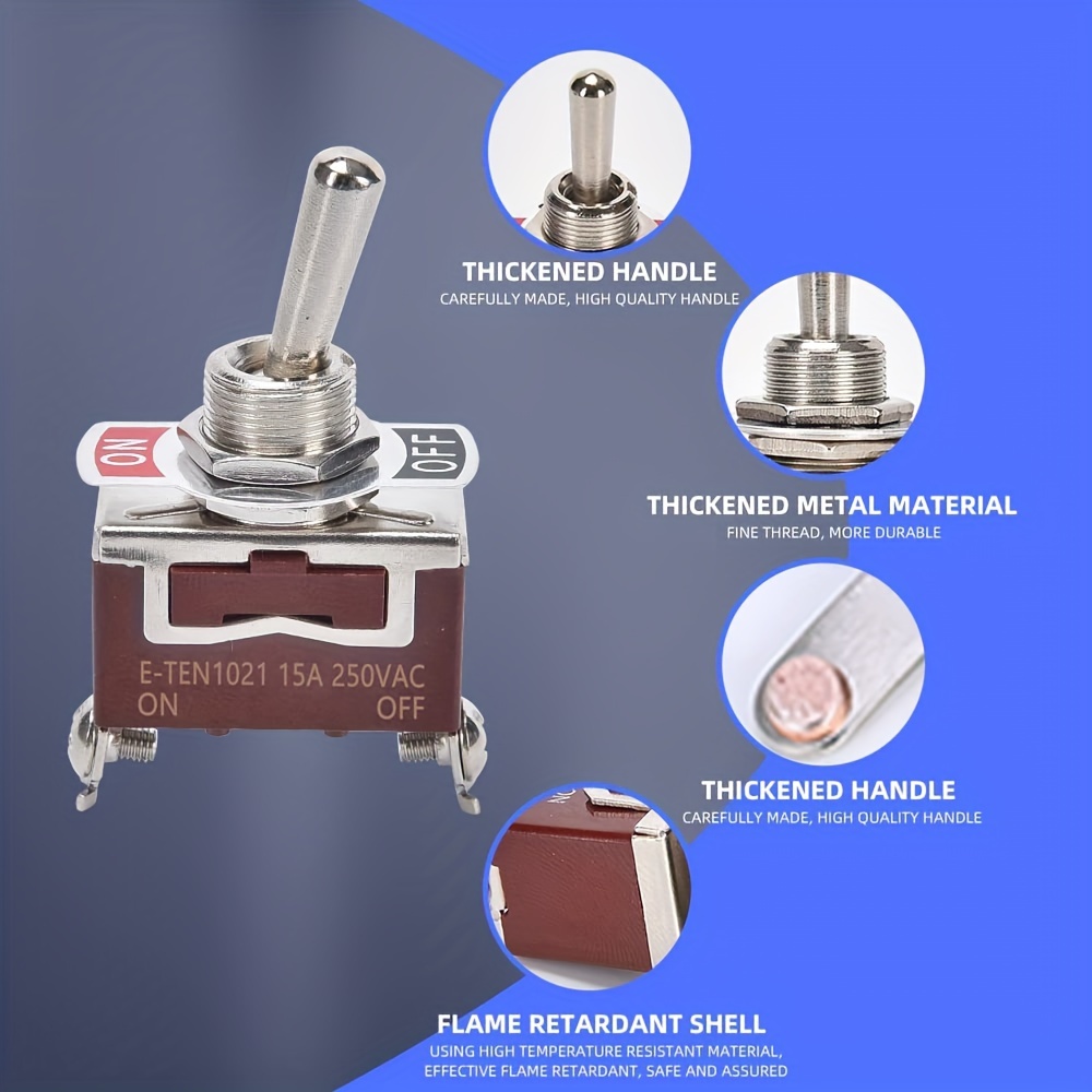Toggle Switch 30a 12vdc/ 15a 250vac Heavy Duty Car Boat - Temu