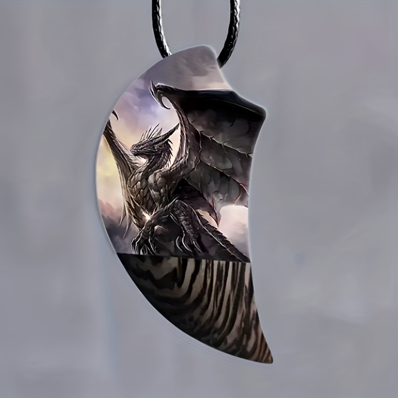 Fashion Animal Pattern Pendant Necklace Pendant Wolf Tooth - Temu Denmark