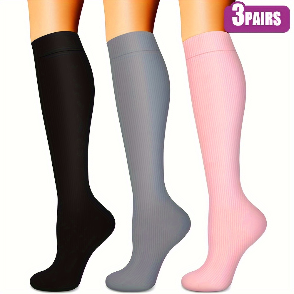 Compression Socks Women Men Circulation 15 20 Mmhg Knee High - Temu ...