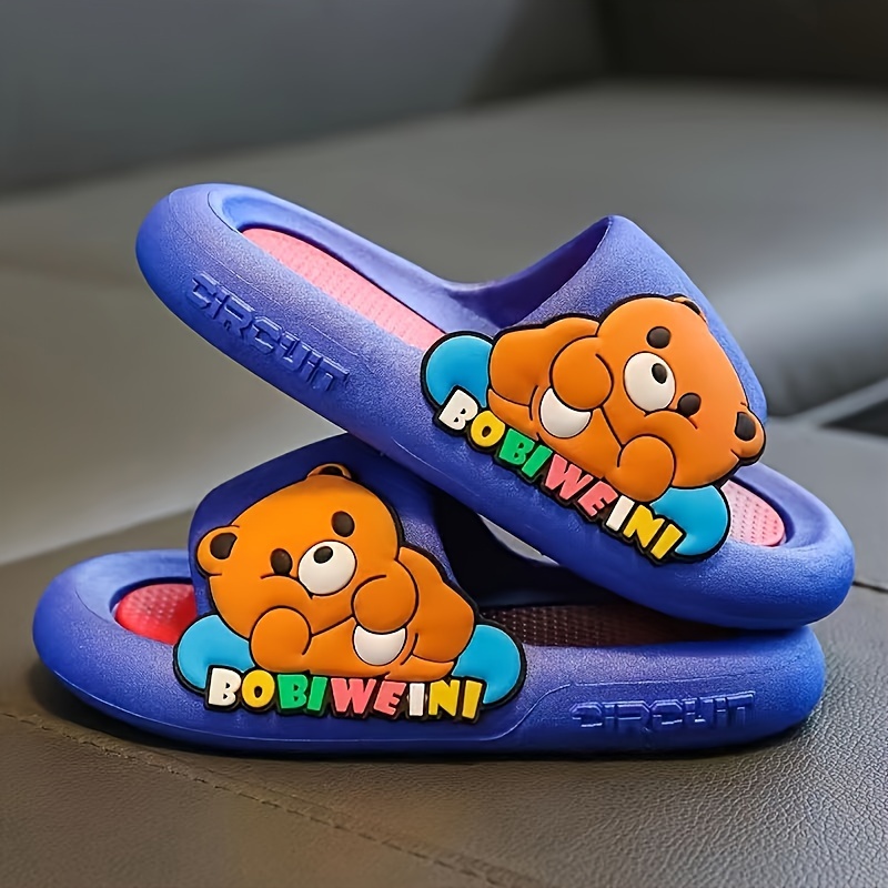 Jiageya Cute Cartoon Bear Slippers Boys Non Slip Lightweight - Temu Canada