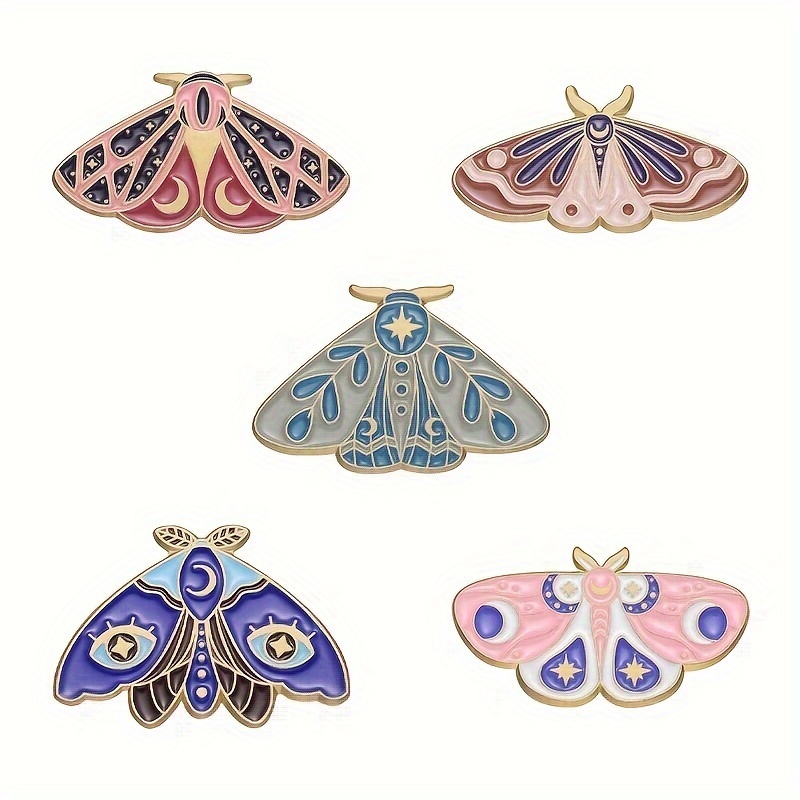 Butterflies Enamel Pins Brooches Sun Moon Starry Sky Pattern - Temu ...