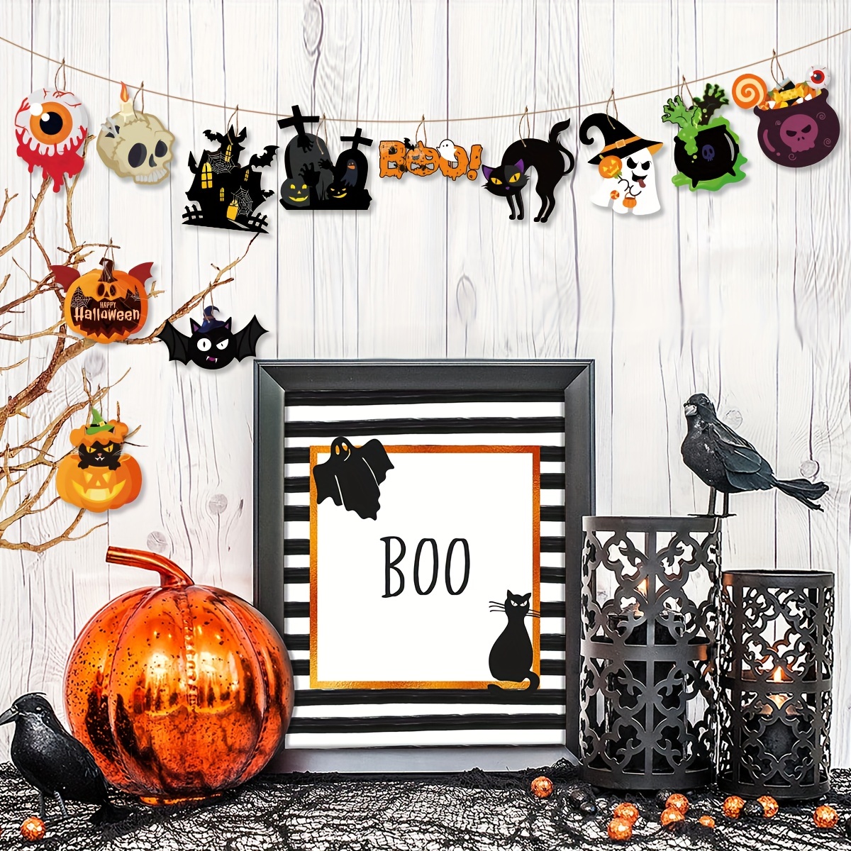 12pcs lot halloween decorations hanging decorations halloween party decorations hanging pumpkin skulls haunted house hangings temu Temu