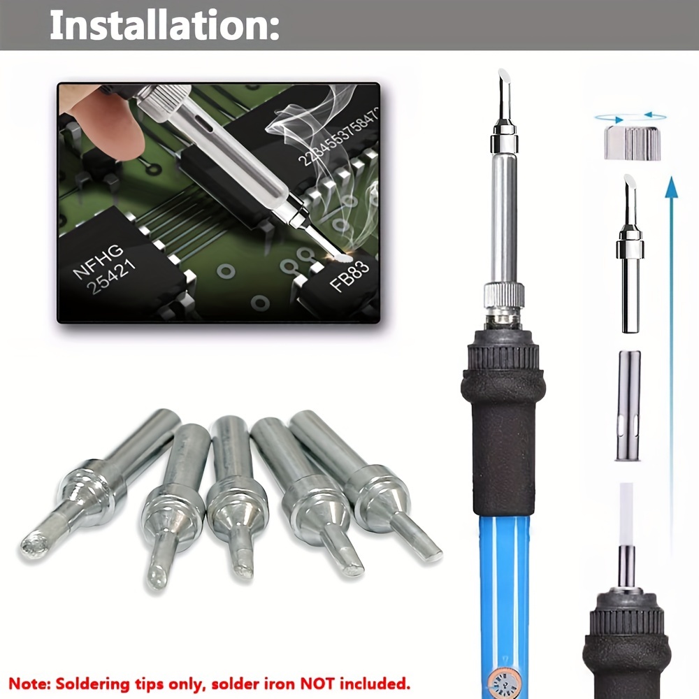 10個のはんだこて メカニックはんだごてのヒント 2C詳細はんだこて 汎用はんだごてヘッドセット - Temu Japan