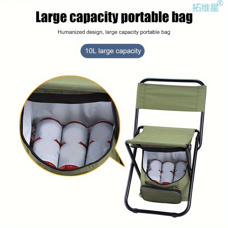 Silla Plegable Portátil Para Acampar Y Pescar Al Aire Libre Las