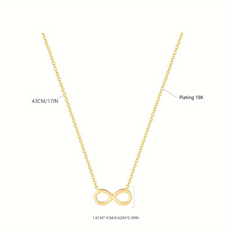 18K Vergulde Vriendschap Oneindig Symbool Hanger Ketting - Temu Netherlands