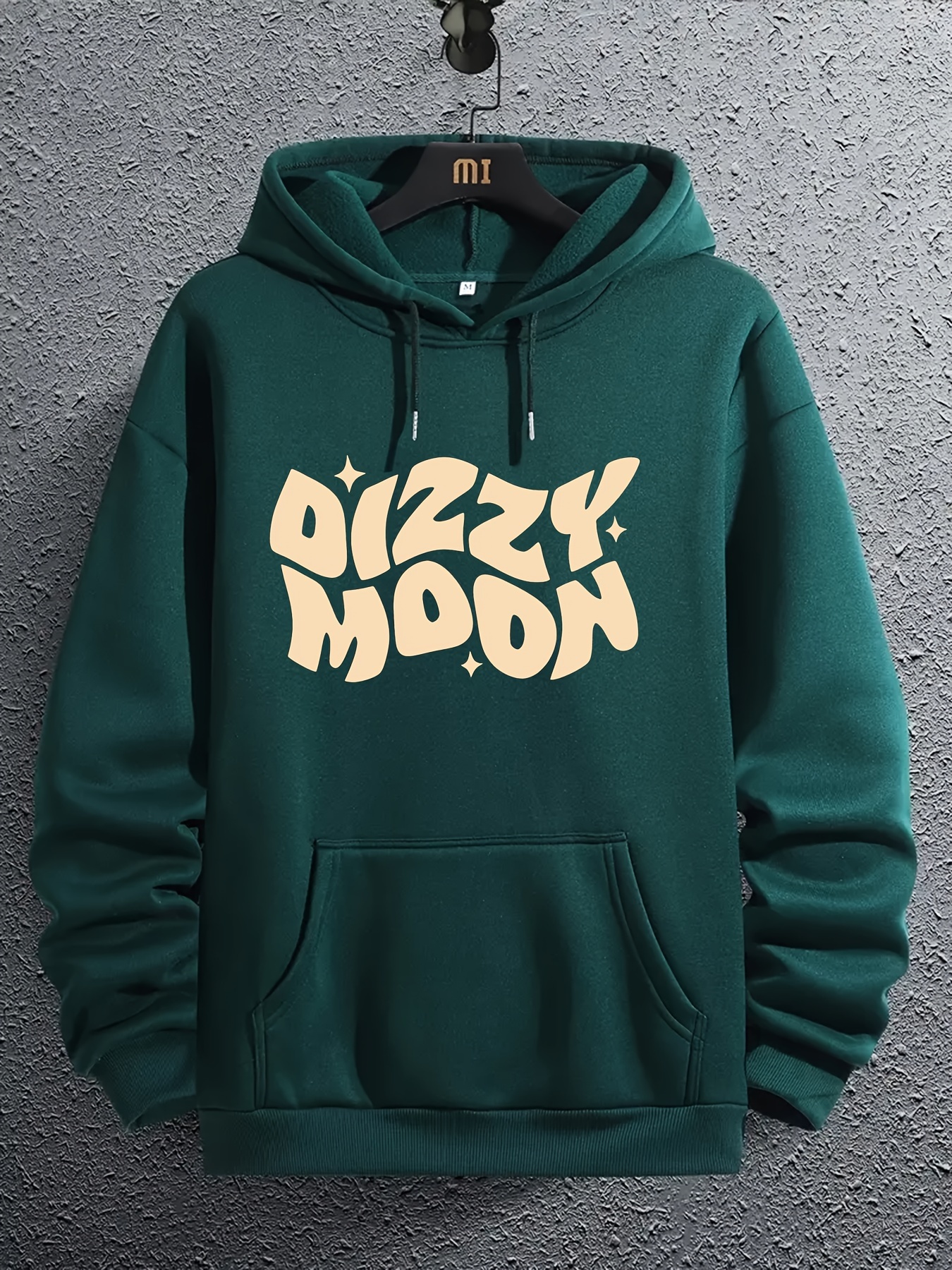 Dizzy Moon Print Hoodie Cool Hoodies Men Men's Casual - Temu Australia