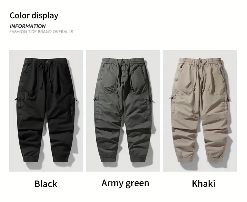 Mens Stylish Comfy Solid Joggers Pockets Active Breathable Temu