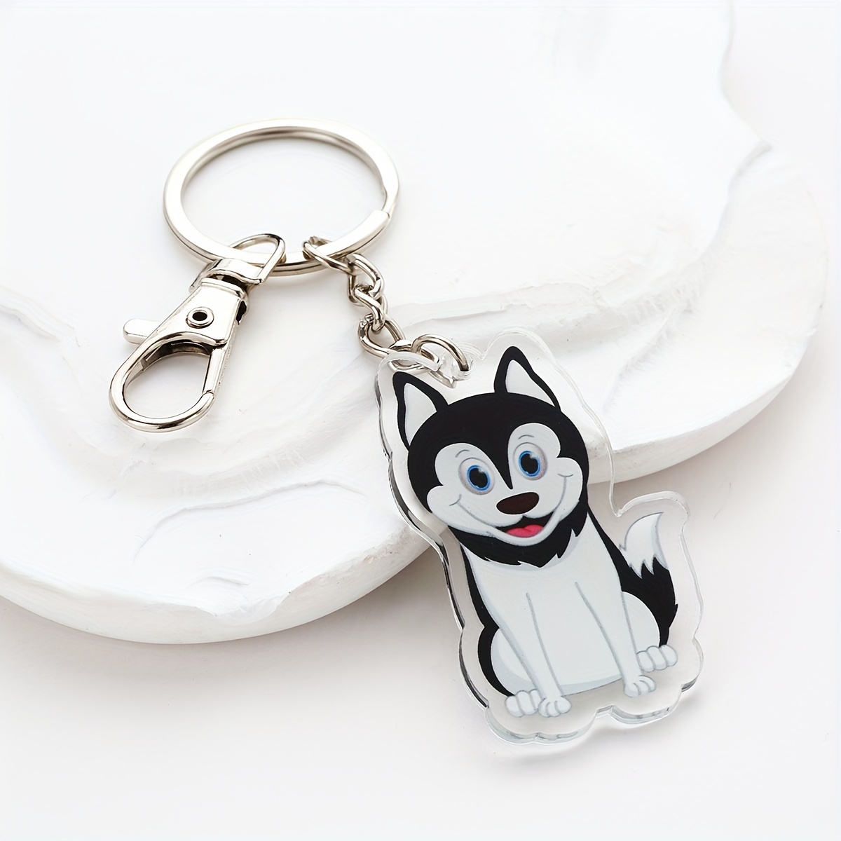 Cute Dog Pendant Keychain Cartoon Corgi Husky - Temu New Zealand