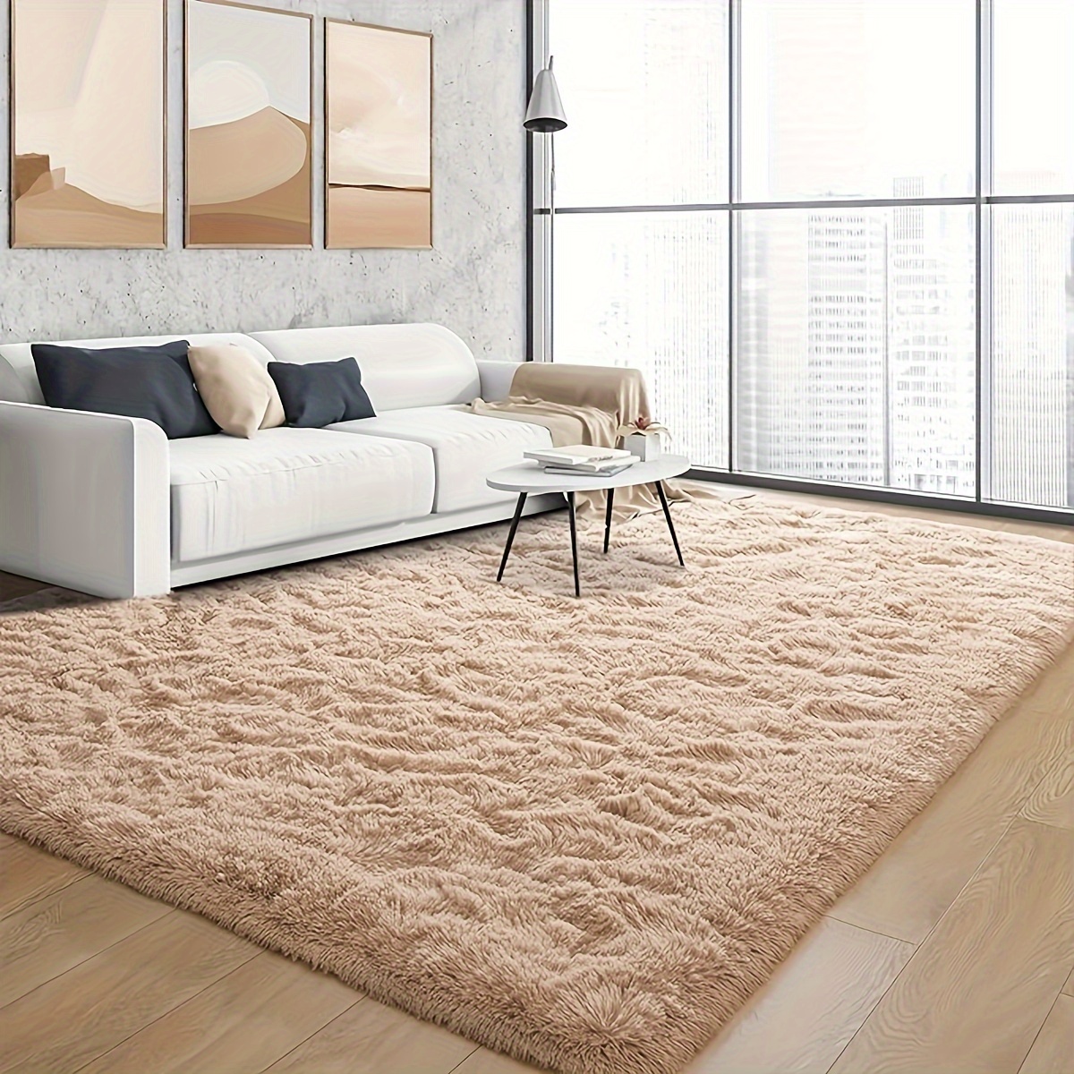 Area Rug Simple Solid Color Carpet Long Plush Soft Cute - Temu Australia
