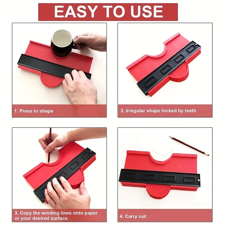 Contour Gauge Tool Adjustable Precisely Copy Irregular Shape - Temu ...