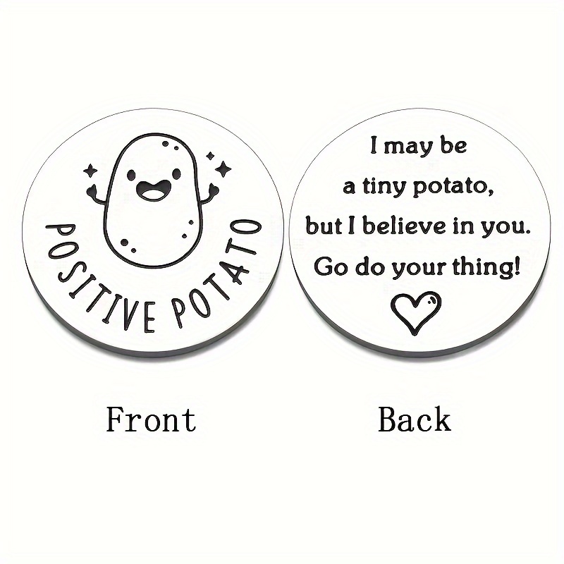 Double sided Positive Potato Pocket Hug Token Inspirational - Temu ...