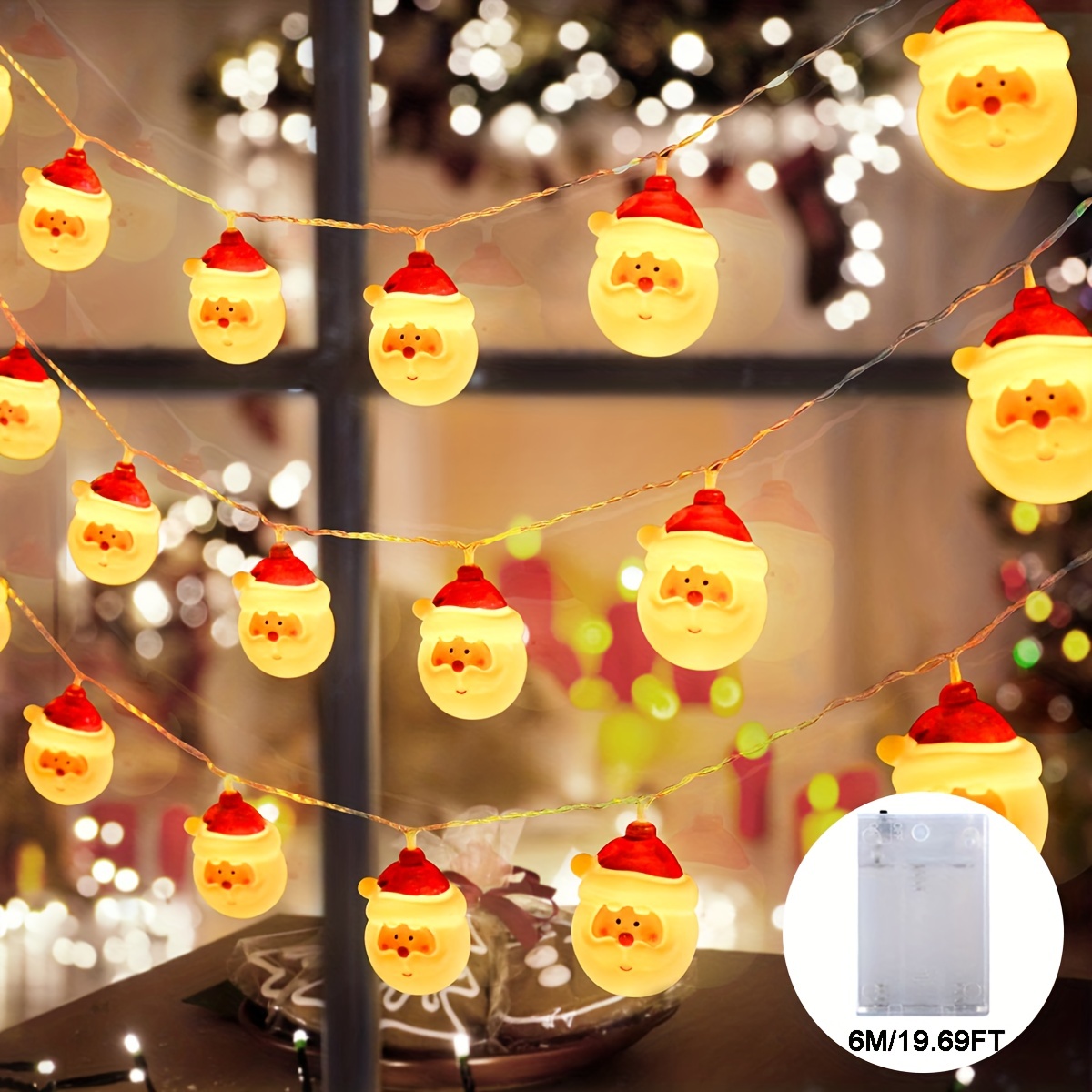 Led Santa Claus Snowman Decorative String Lights Christmas - Temu Australia