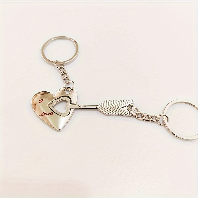 Metal Key Charms Keychain For Couple Creative One Arrow - Temu Ireland