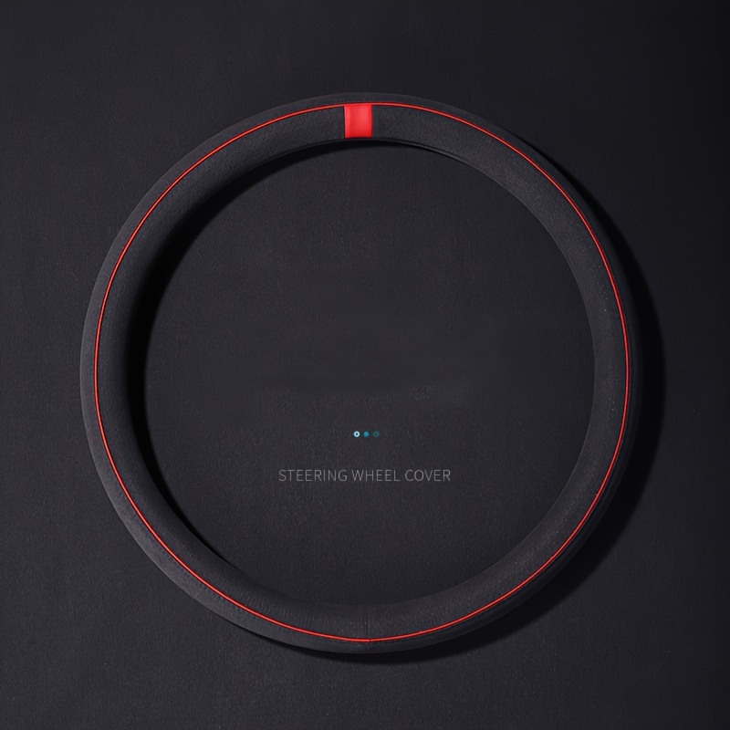 Suede Fleece Car Steering Wheel Cover Four Seasons - Temu New Zealand