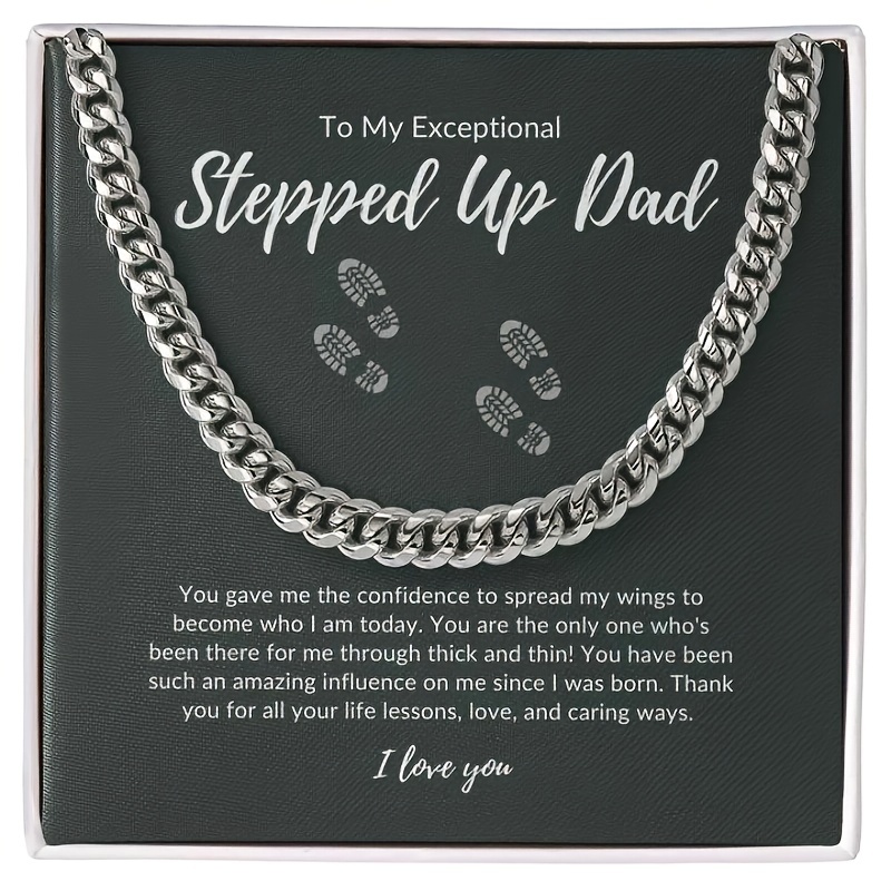 Exceptional Stepped Dad Love Cuban Link Chain Cool Necklace - Temu ...