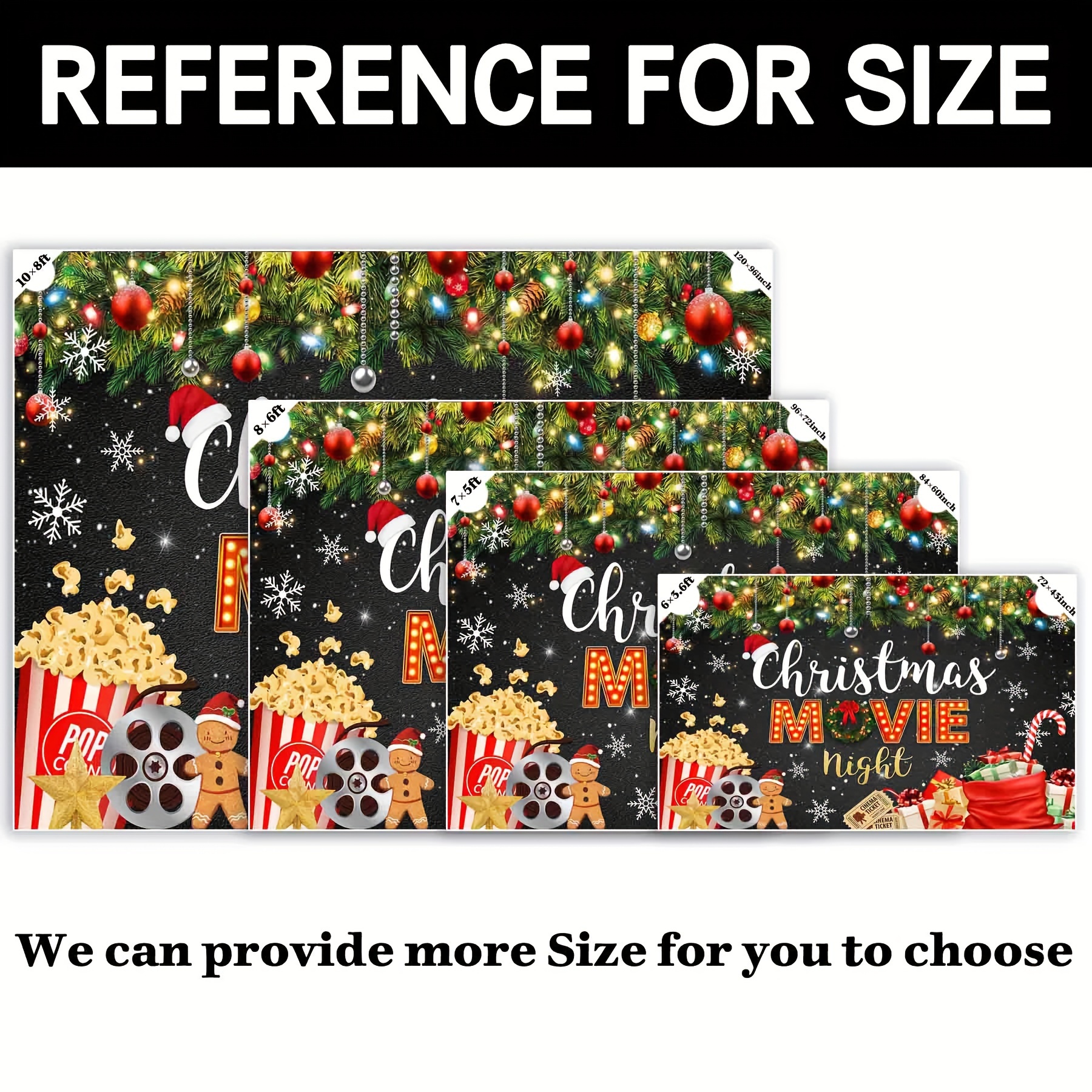 Christmas Movie Night Polyester Photography Backdrop Winter - Temu