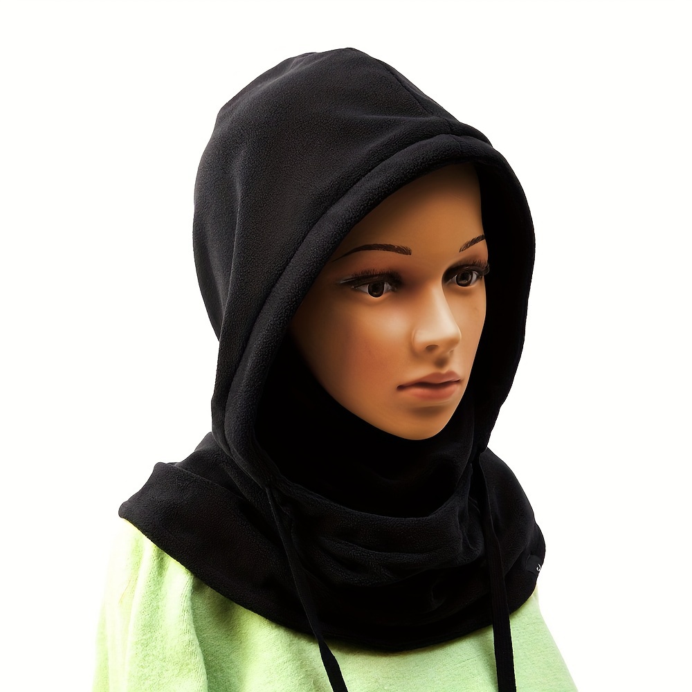 Unisex Balaclava Black Drawstring Neck Gaiter Hat - Temu United