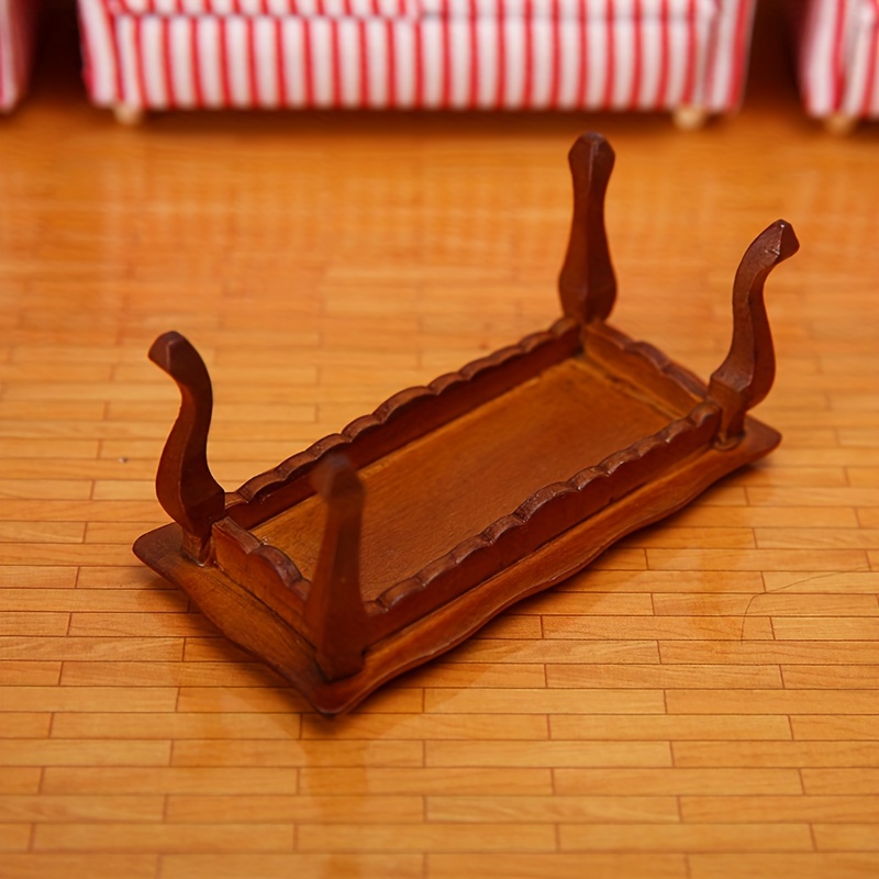 Mini Furniture Model Miniature Curved Surface Tea Table - Temu