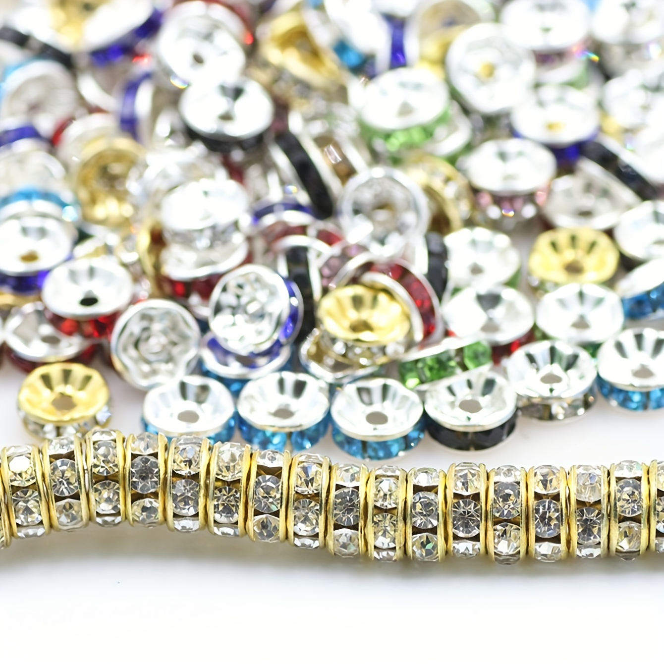 Drill Ring Alloy Beads For Jewelry Making Mixed Color Diy Earrings ...