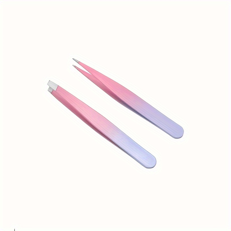 2pcs/set Pinzas Cejas Color Degradado Pinzas Depilación - Temu Mexico