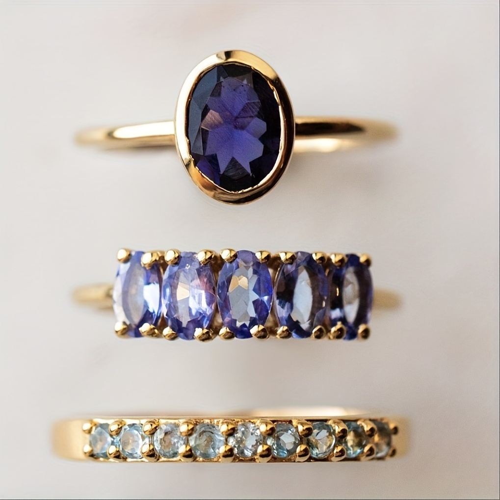 Elegant Promise Rings Inlaid Shining Gemstone Symbol Beauty - Temu ...