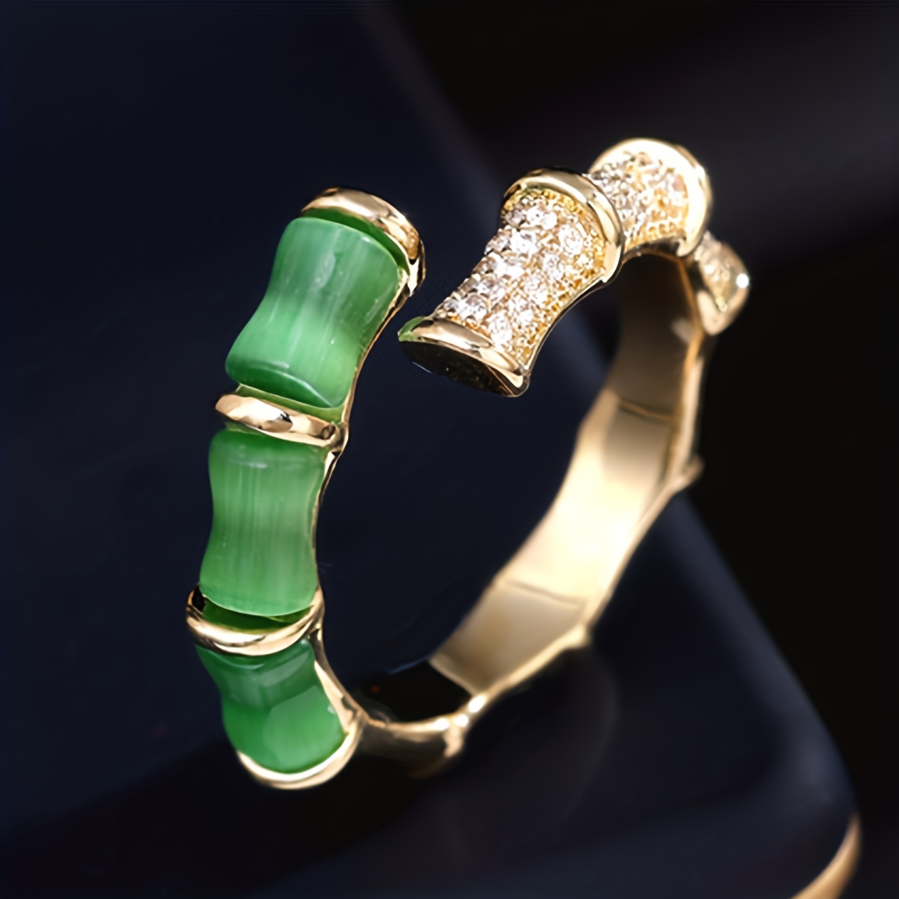 Minimalist Style Wrap Ring 18k Gold Plated Paved Waterish - Temu United ...