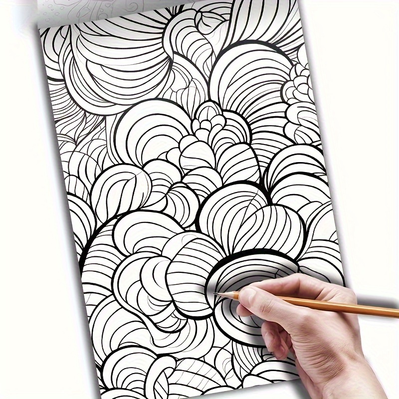 Beautiful Flower themed Coloring Book - Temu