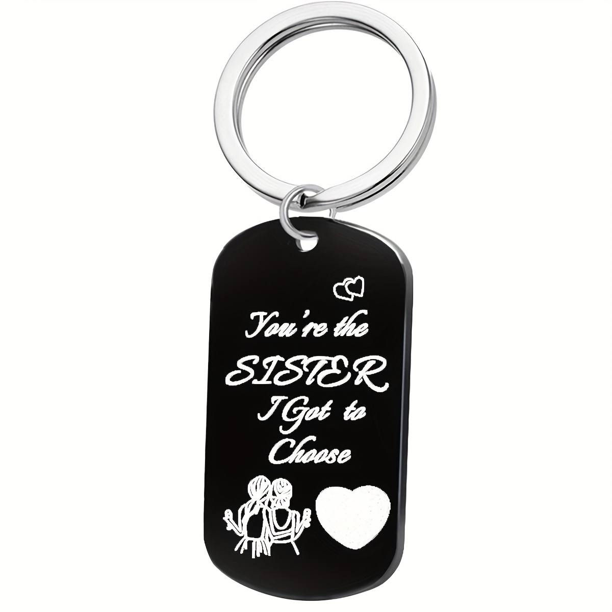 1pc Youre The Sister Stainless Steel Necklace And Keychain For Men Gift ...