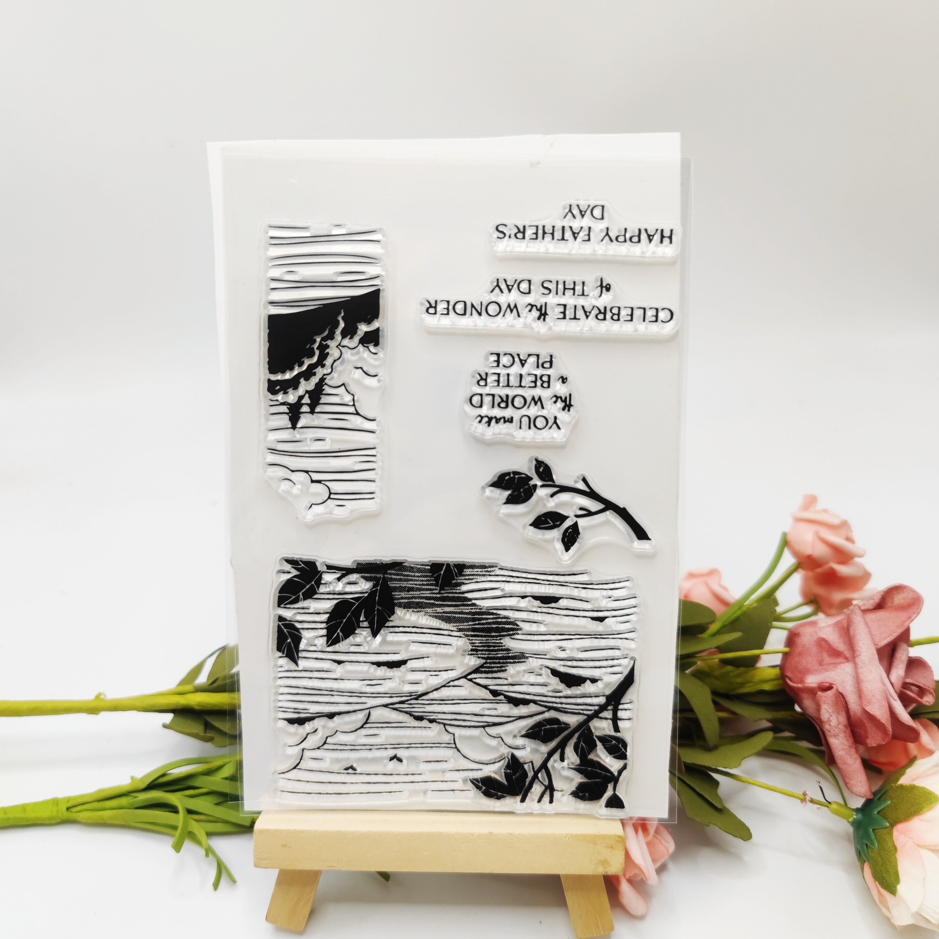 Plant Theme Stamp Diy Handmade Hand Account Card Making - Temu Australia