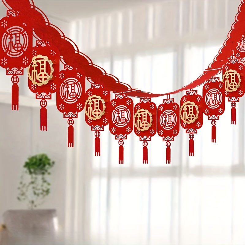 1pc Spring Festival New Year Hanging Banner Three Dimensional Spring ...