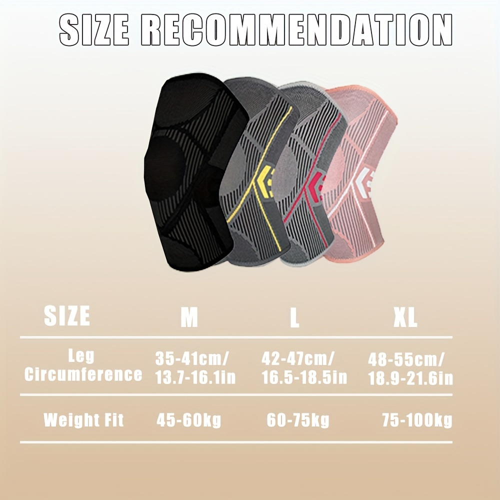 Order A Size Compression Knee Brace Sleeve Wraps Support - Temu