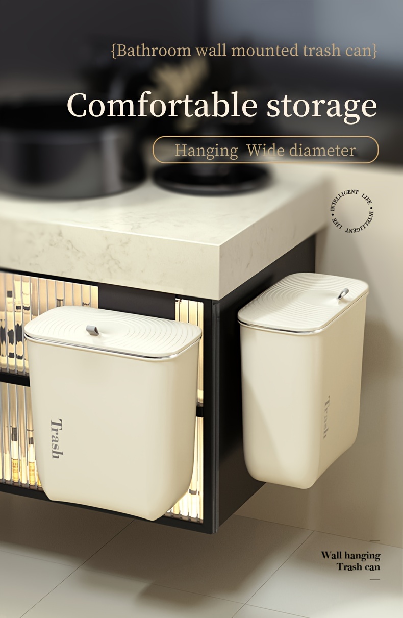 Closet Hanging Trash Household Rubbish Lid Toilet Bathroom - Temu Australia